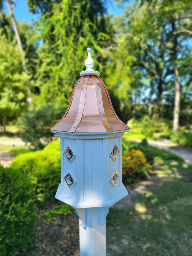 Bell Copper Roof Bird House Handmade, Octagon Shape, Extra Large With ...