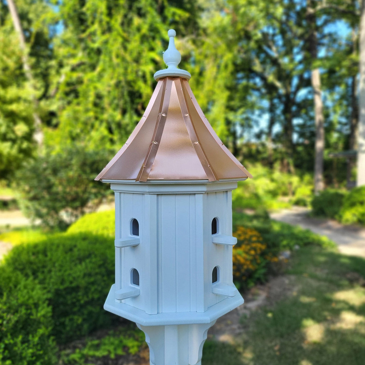 Birdhouse With Copper Roof Handmade, Octagon Shape, Extra Large With 8 ...
