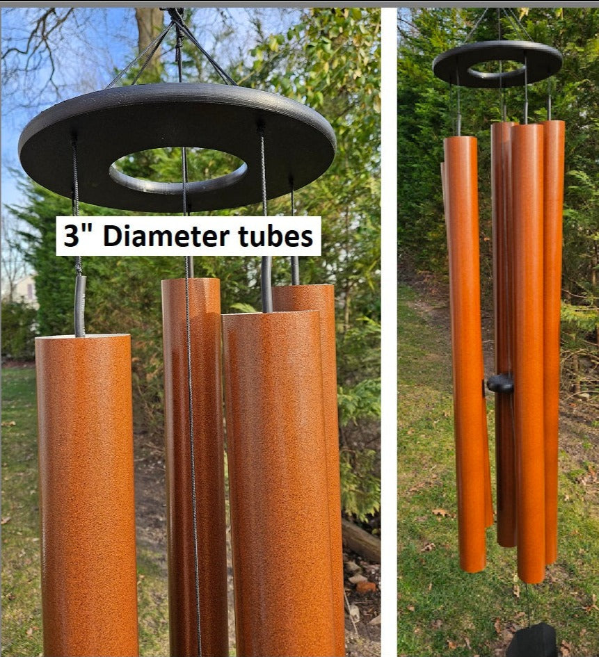 75" Wind Chimes Amish Handmade - Aluminum Tubes - Large - Deep Tone ...
