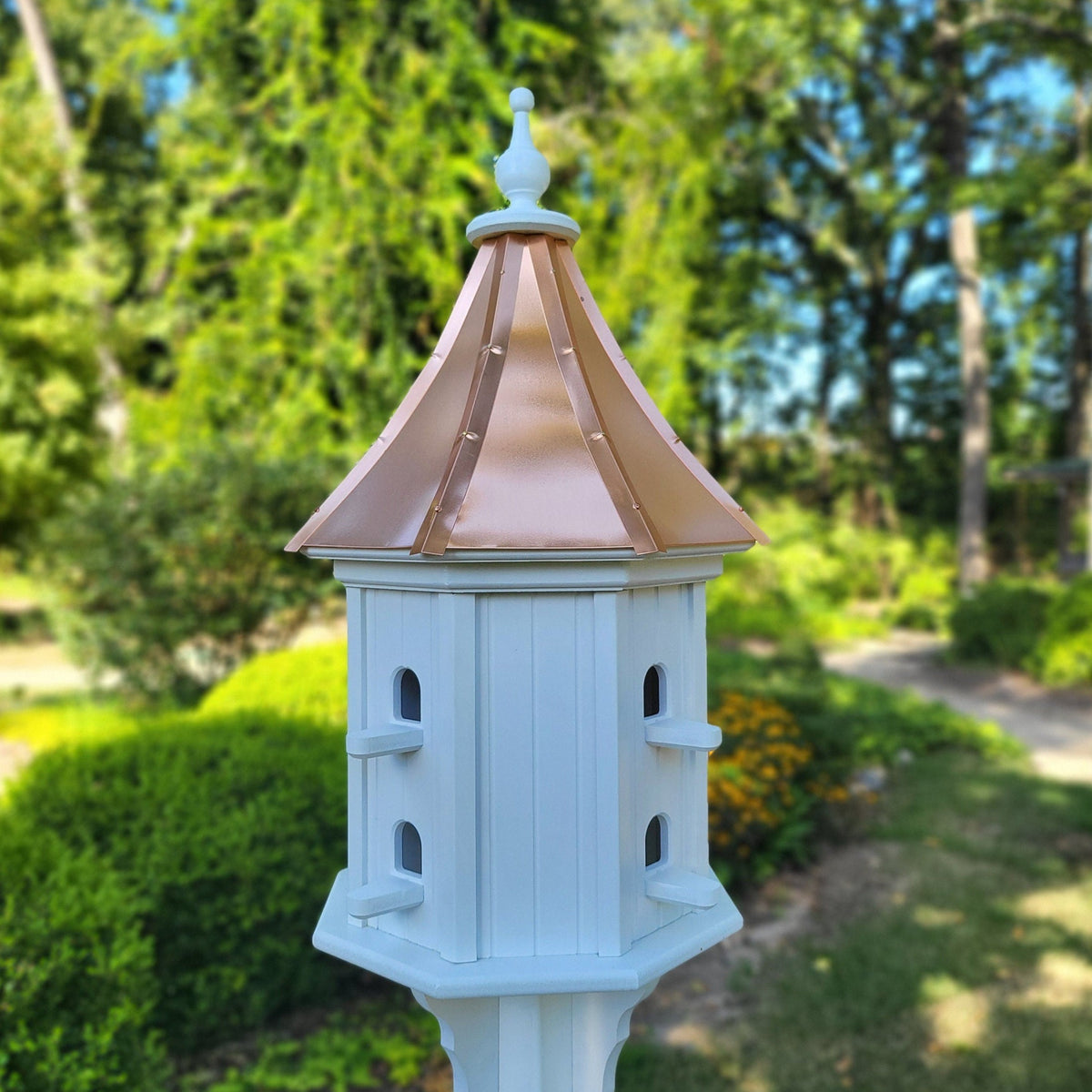 Birdhouse With Copper Roof Handmade, Octagon Shape, Extra Large With 8 ...