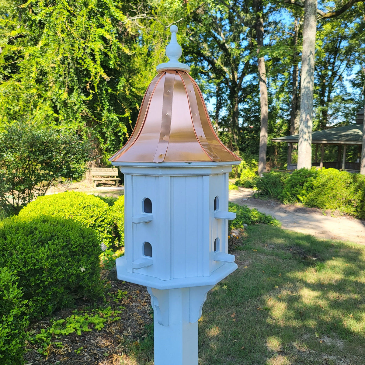 Bird House With Bell Copper Roof Handmade, Octagon Shape, Extra Large ...
